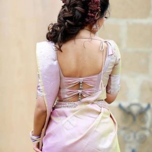 60+ Simple Blouse Back Design Ideas for Cotton & Silk Saree